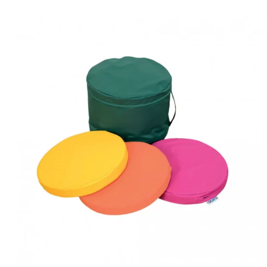 Round Floor Pads with Carry Case – Set of Six
