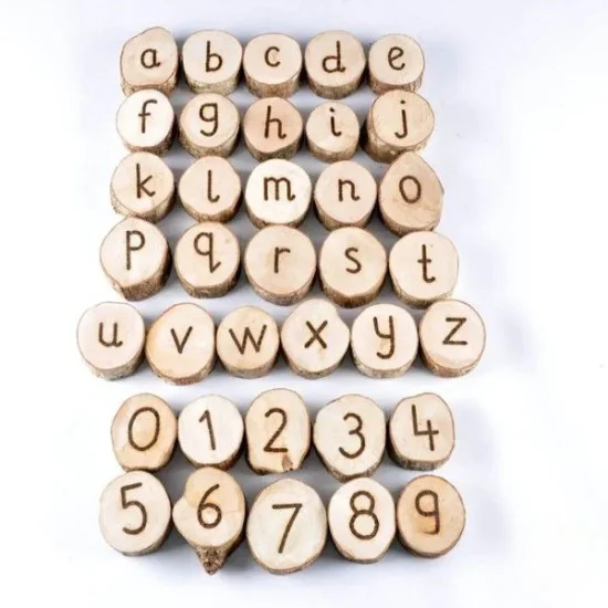 Handcrafted Wooden Letters And Numbers