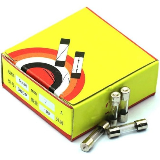 5x20mm Glass Fuse 250V 1A (Pack of 5pcs)